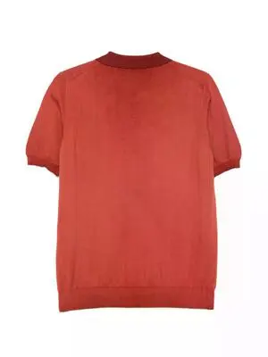 Alpha Studio Button Polo Shirt - Orange
