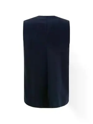 VIETTI Sleeveless V-neck Blouse