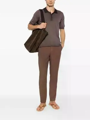 AROVESCIO Button Polo Shirt - Brown