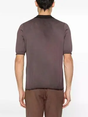 AROVESCIO Button Polo Shirt - Brown