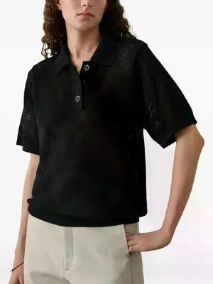 Soeur Harvey Button Polo Shirt - Black
