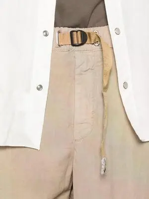 WHITE SAND Greg Belted Trousers - Neutrals