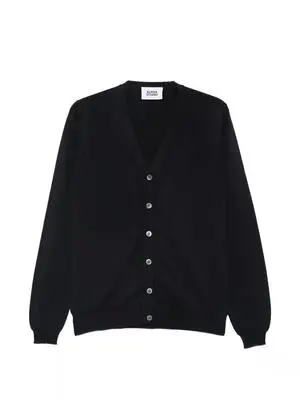 Alpha Studio Buttoned V-neck Cardigan - Blue