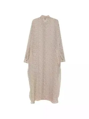 ALYSI Polka-dot Shirt Midi Dress