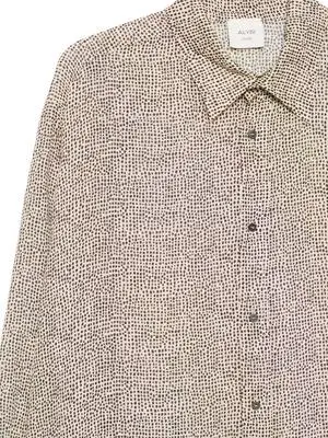 ALYSI Polka-dot Shirt Midi Dress
