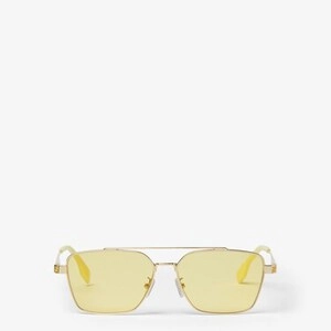 Fendi Square Pilot Sunglasses - Silver