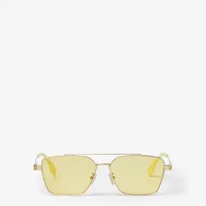 Fendi Square Pilot Sunglasses - Silver