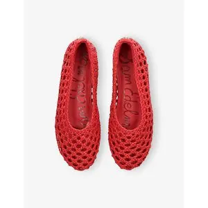 Sam Edelman Shira Leather Ballet Flats - Red