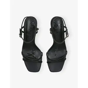 Sam Edelman Leather Heeled Sandals - Black