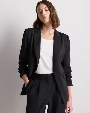Quince Stretch Crepe Blazer - Black