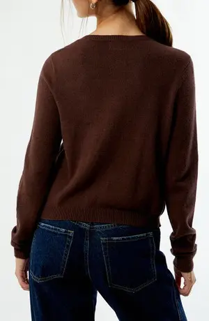 PACSUN Marley Button Front Cardigan - Brown