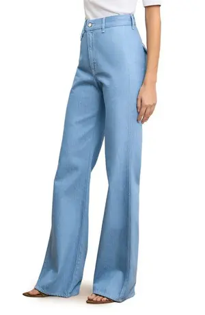 Veronica Beard Crosbie High-waist Wide-leg Jeans - Bayside