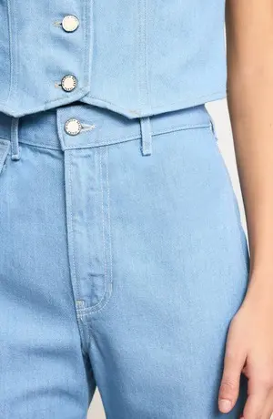 Veronica Beard Crosbie High-waist Wide-leg Jeans - Bayside