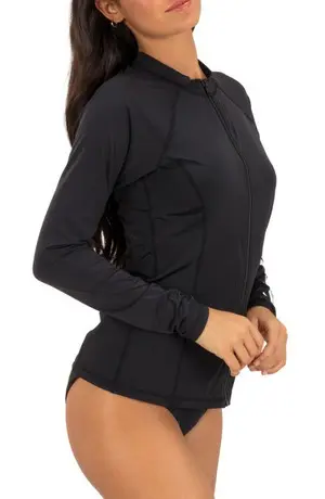 Hurley Oao Zip Front Long Sleeve Rashguard