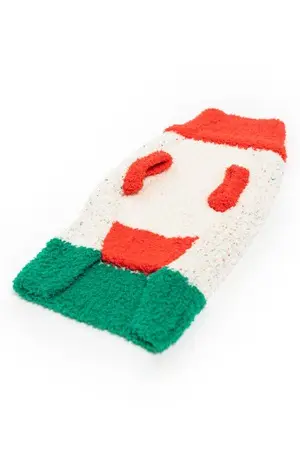 THE FURRYFOLKS Flower Turtleneck Pet Sweater