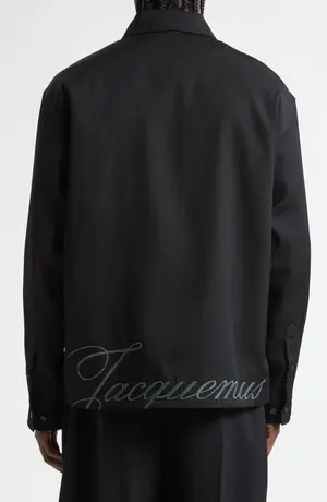 Jacquemus La Chemise Mecano Zip Workwear Shirt - Black