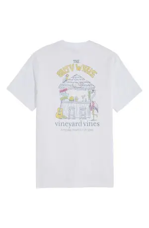 Vineyard Vines Bar Hut Cotton Graphic Pocket T-shirt