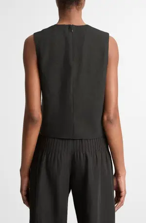 Vince Sleeveless Crop Top - Black