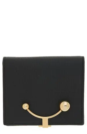 Strathberry Crescent Leather Bifold Wallet - Black