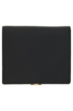 Strathberry Crescent Leather Bifold Wallet - Black