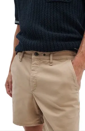Rag & Bone Standard Cotton Stretch Twill Chino Shorts - Khaki