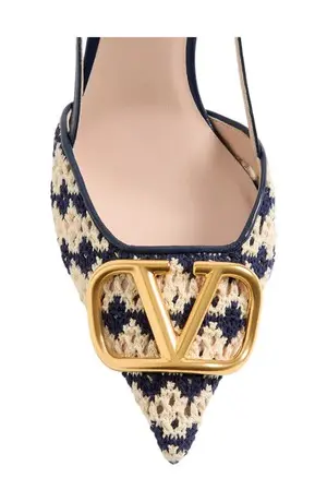 Valentino Garavani Vlogo Crochet Slingback Pumps