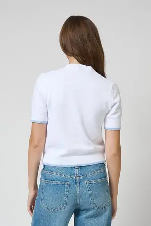 Central Park West Birdie Lace Up Tee
