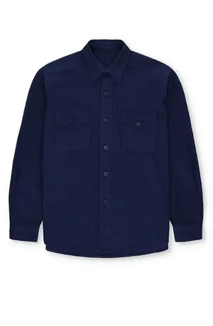 FORTELA Cpo Twill Cotton Overshirt - Indaco