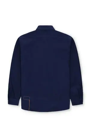FORTELA Cpo Twill Cotton Overshirt - Indaco