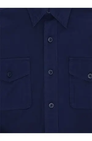 FORTELA Cpo Twill Cotton Overshirt - Indaco