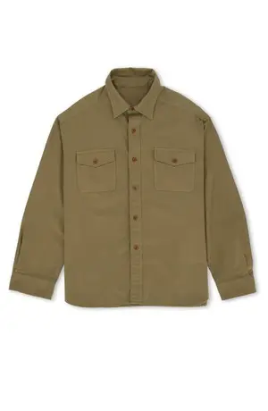 FORTELA Cpo Twill Cotton Overshirt - Sage