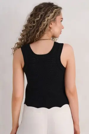 KADA Open Knit Tank - Ink