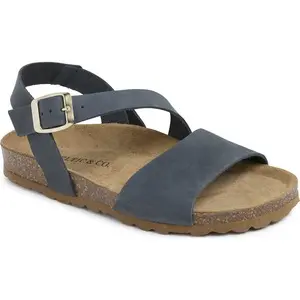 CELTIC & CO. Asymmetric Strap Sandal - Navy