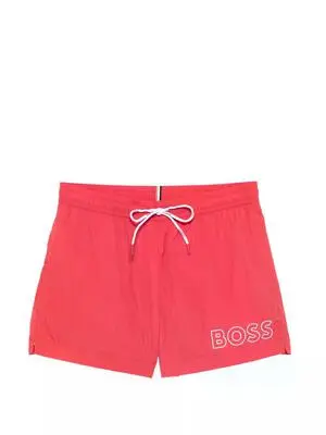 BOSS Drawstring Swim Shorts - Red