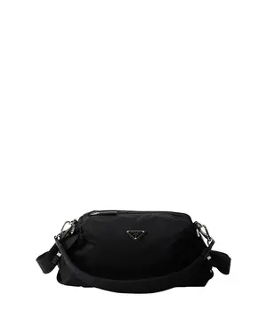 Prada Explore Re-nylon And Leather Bag - Black