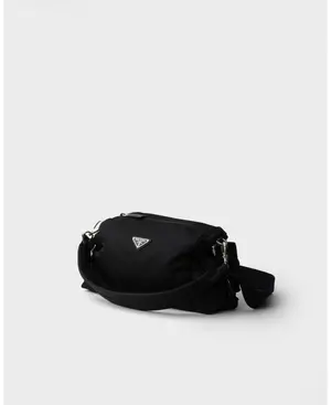 Prada Explore Re-nylon And Leather Bag - Black