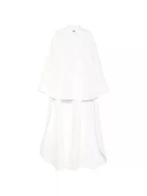 Balenciaga Poplin Shirt With Cape Detail - White