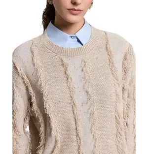 Peserico Fringe Micro Sequin Sweater