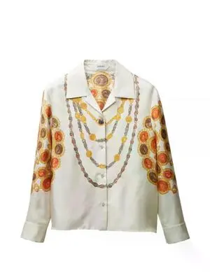 Versace Coin Print Shirt - Neutrals