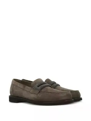 Brunello Cucinelli Suede Horsebit Loafers - Brown