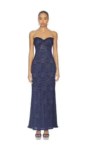 RUNAWAY THE LABEL Amana Maxi Dress - Navy