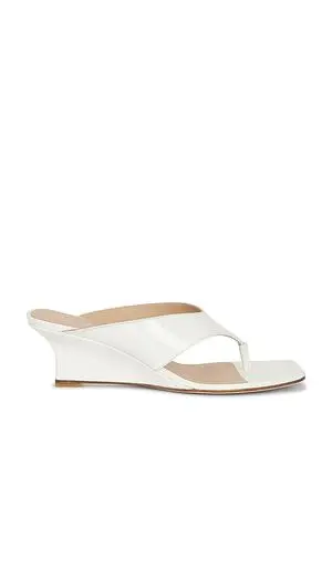 STUART WEITZMAN Vinnie Wedge Thong Sandal 50 - Blanco