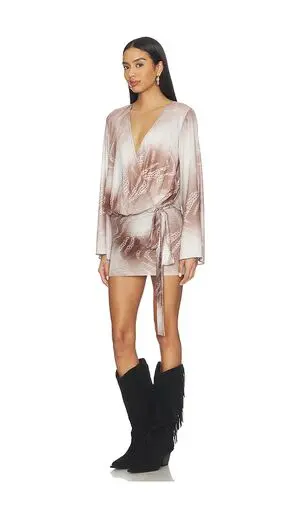 Superdown Maree Drape Mini Dress
