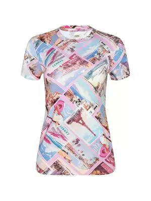 L'Agence Postcard-print T-shirt