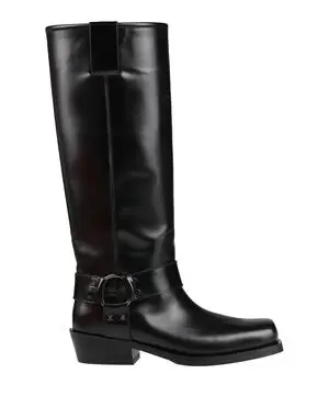Valentino Garavani Glossed-leather Cowboy Boots