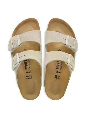 BIRKENSTOCK Arizona Buckle Strap Slides - Neutrals