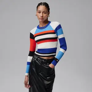 JORDAN Flight Long-sleeve Striped Sweater