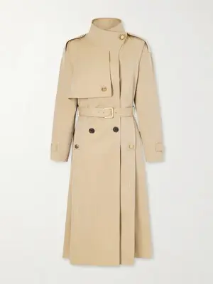 Maison Mayle Eterne Double-breasted Cotton-twill Trench Coat - Brown