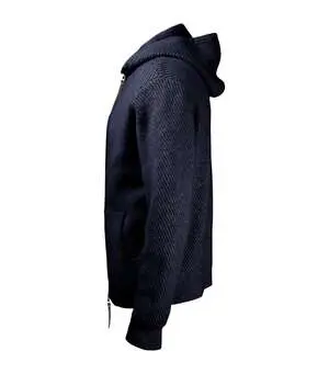 ALAN SCOTT Cashmere Feather-rib Hoodie