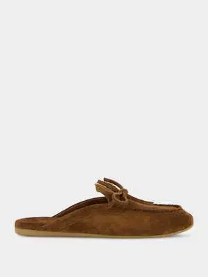 Miu Miu Open Heel Leather Loafers